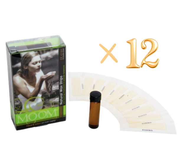 MOOM Express Pre Waxed Strips for Face & Bikini (12 Packs) – MOOM Inc.